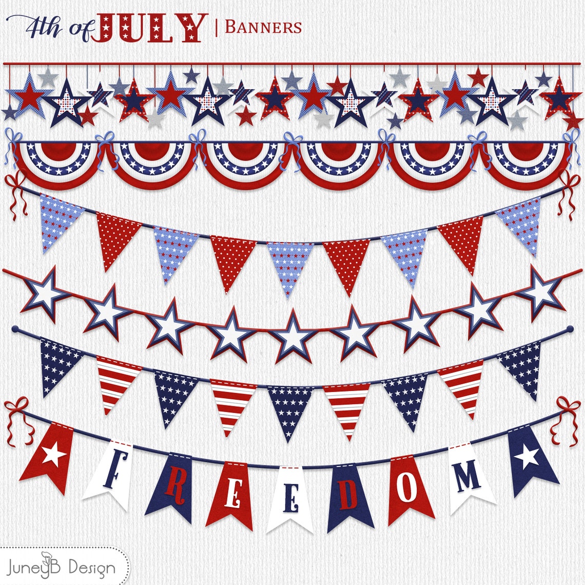 July 4th Clip Art Patriotic Bike Balloons USA Flag - Etsy