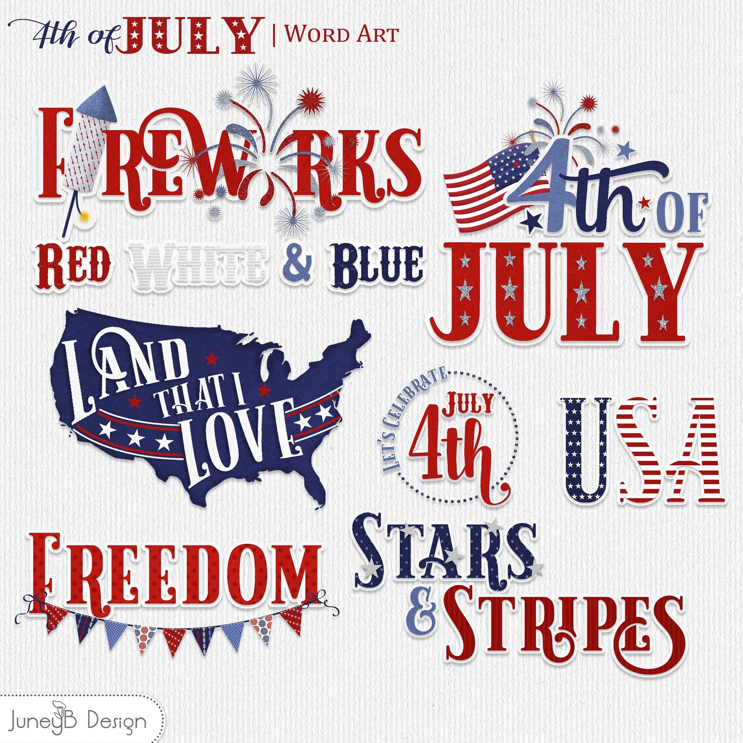 July Word Art