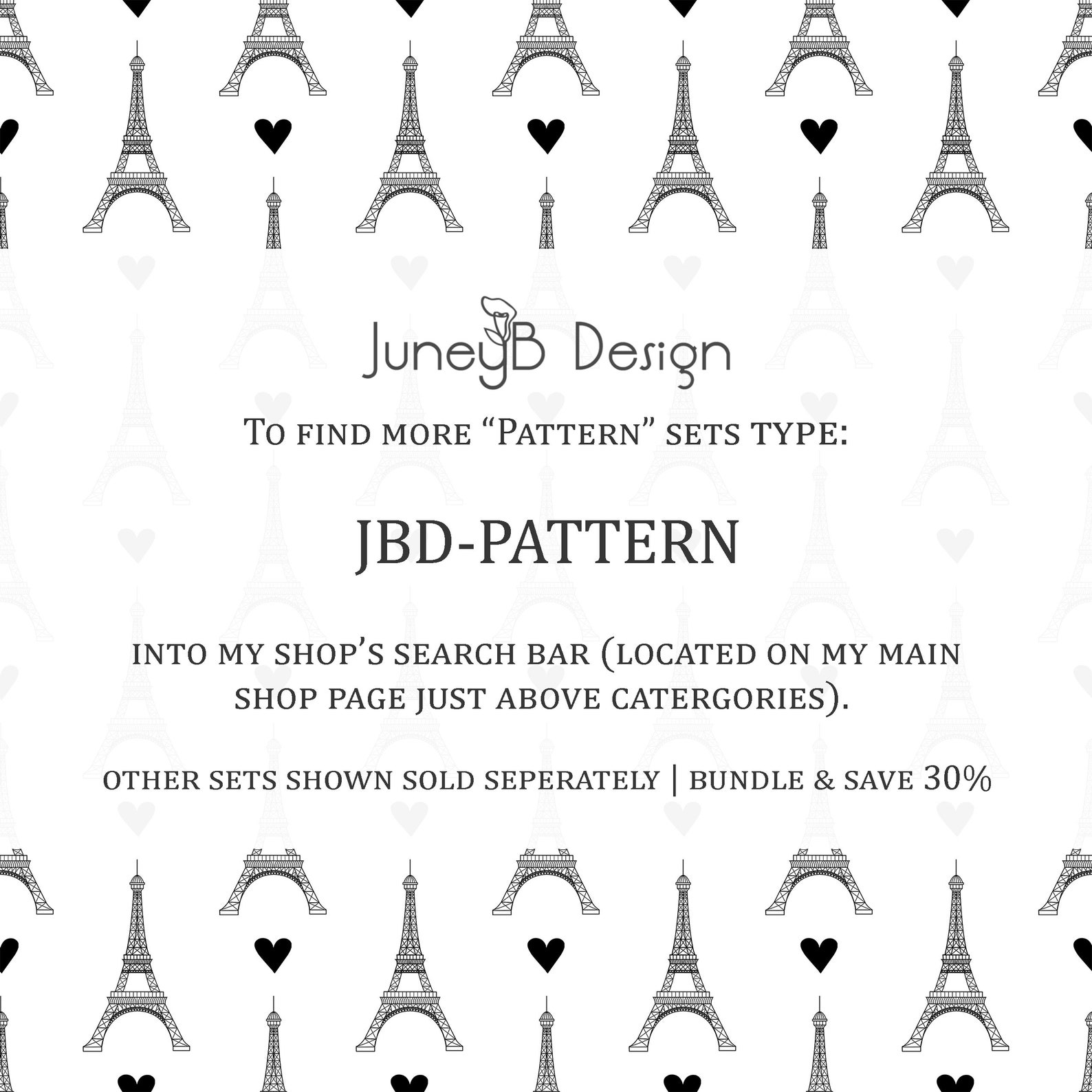 Paris Seamless Patterns Black Pattern Overlays Digital | Etsy