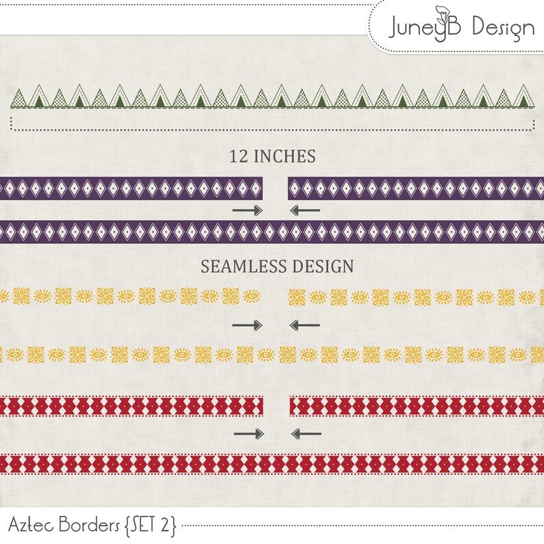 Seamless Aztec Borders, Aztec Patterns, Western Borders, Tribal Border ...