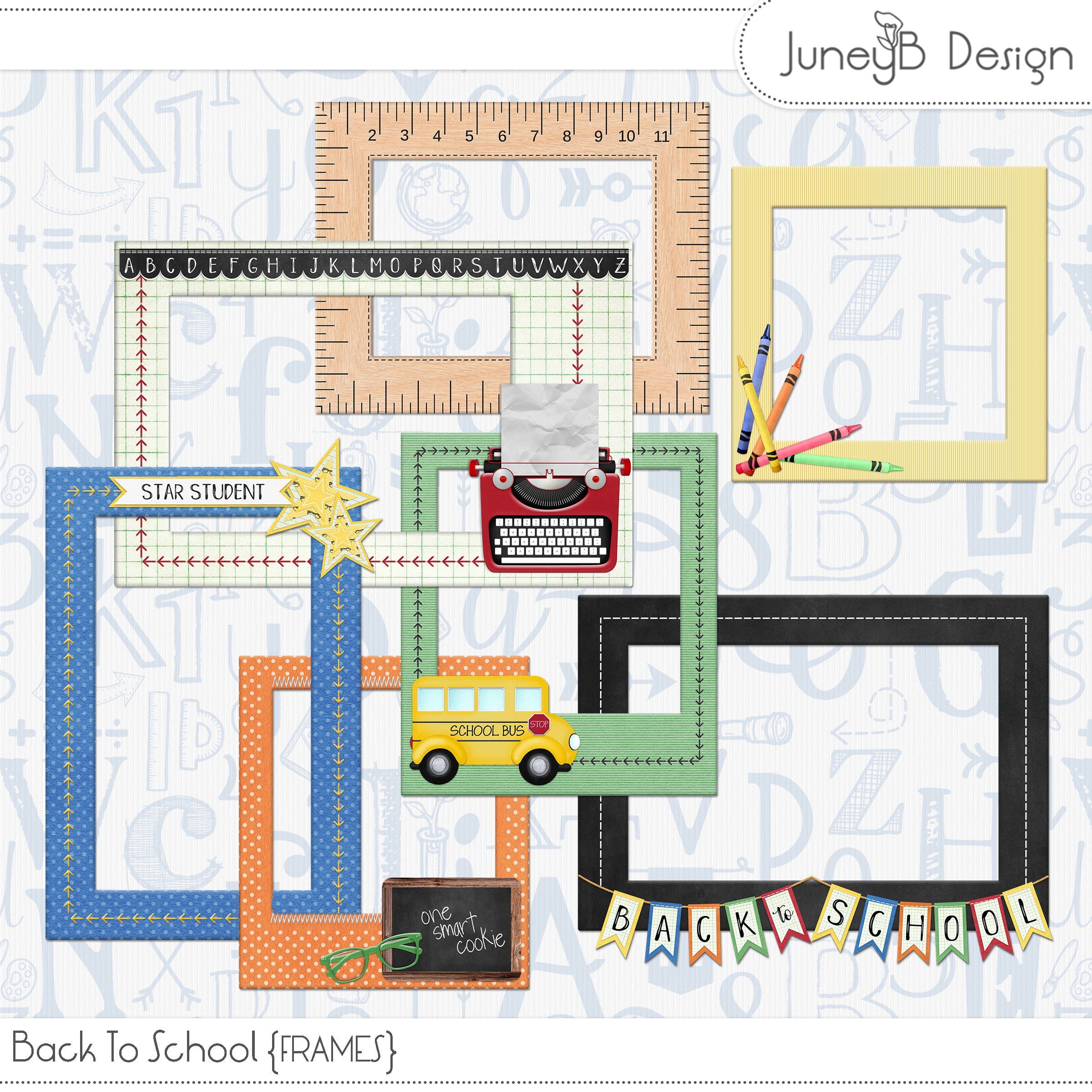 Back to School Digital Scrapbook Paper Teacher Scrapbooking - Etsy