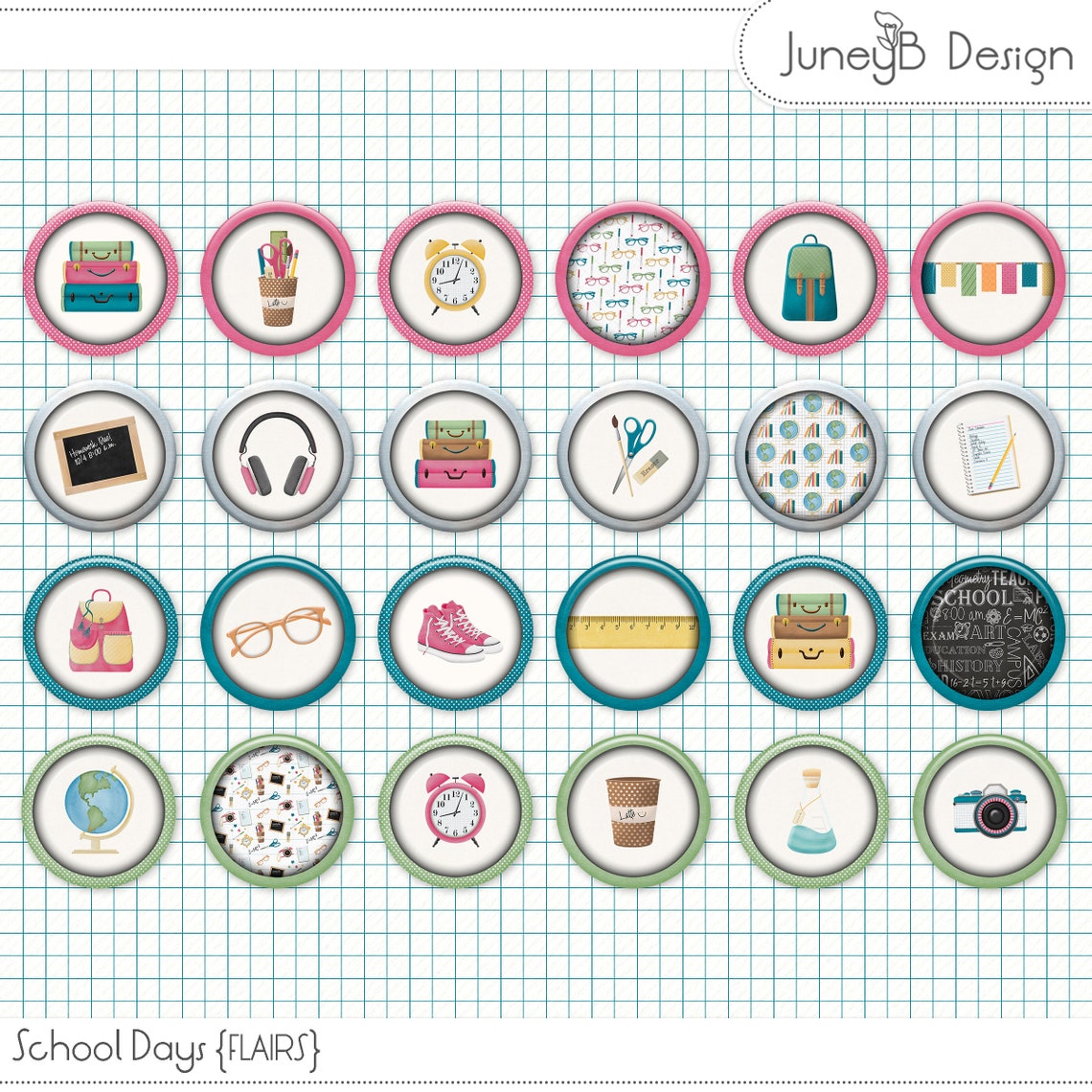 Back to School Paper School Day's Digital Chalkboard - Etsy