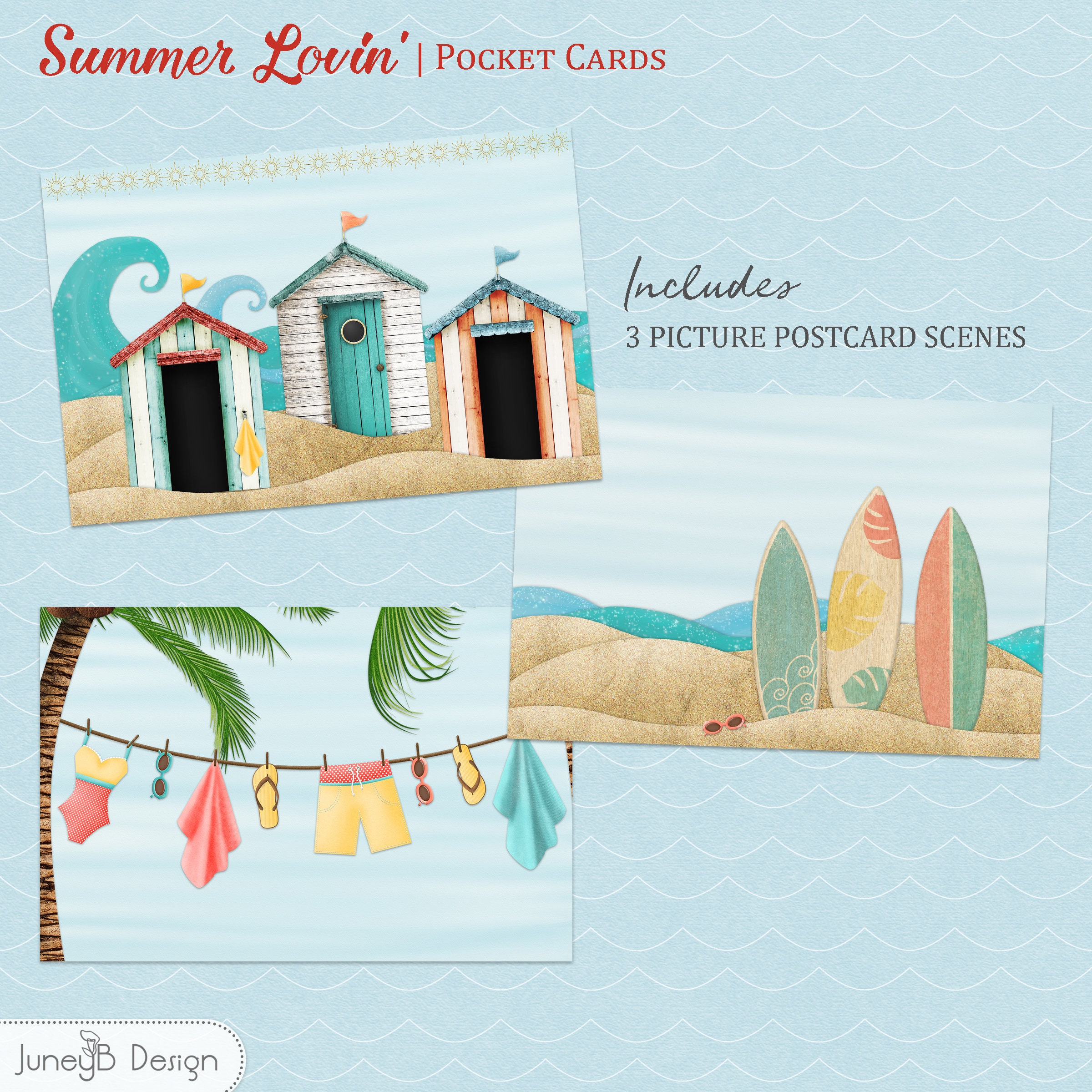 Beach Pocket Cards Summer Journal Cards Beach Sayings - Etsy