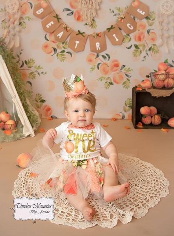 Girls' Clothing Clothing 1st birthday Peaches birthday shirt peach ...