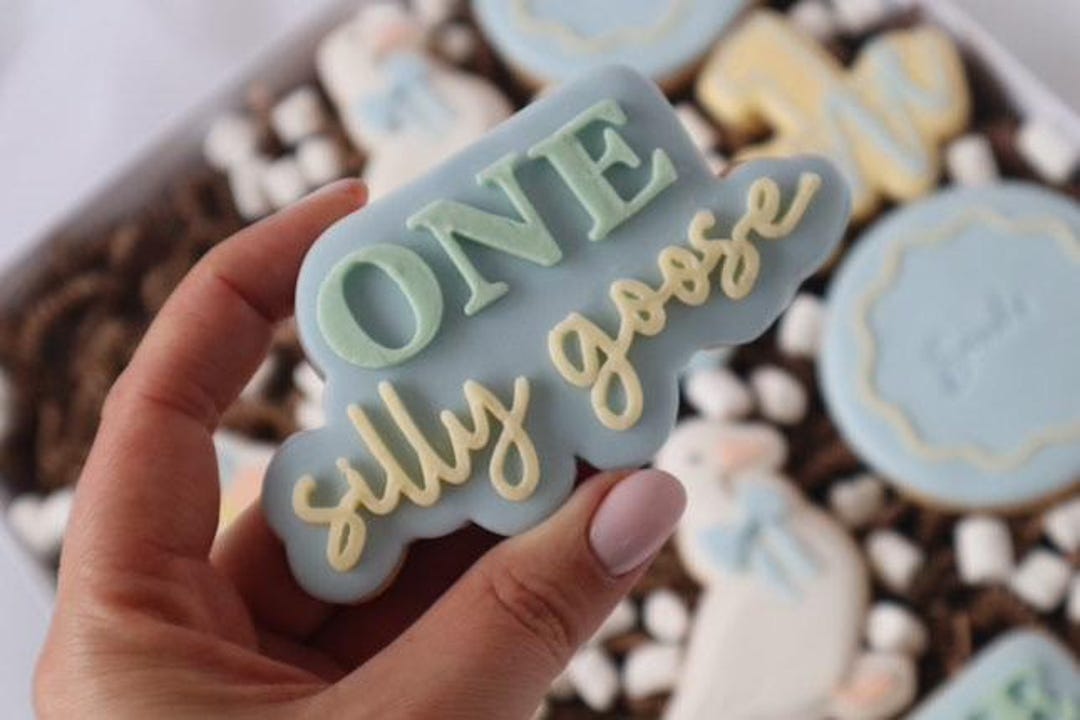 One Silly Goose Embosser, Fondant Stamp, Cookie Cutter, Cupcake, One ...