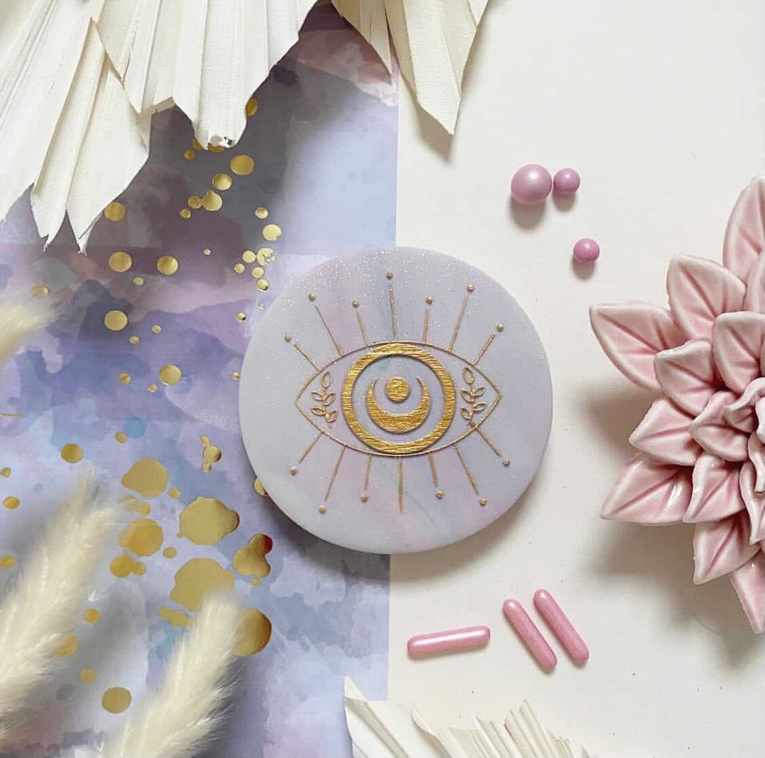 Wanderlust boho Embosser Eye pattern Tampon acrylique pour cupcake à ...