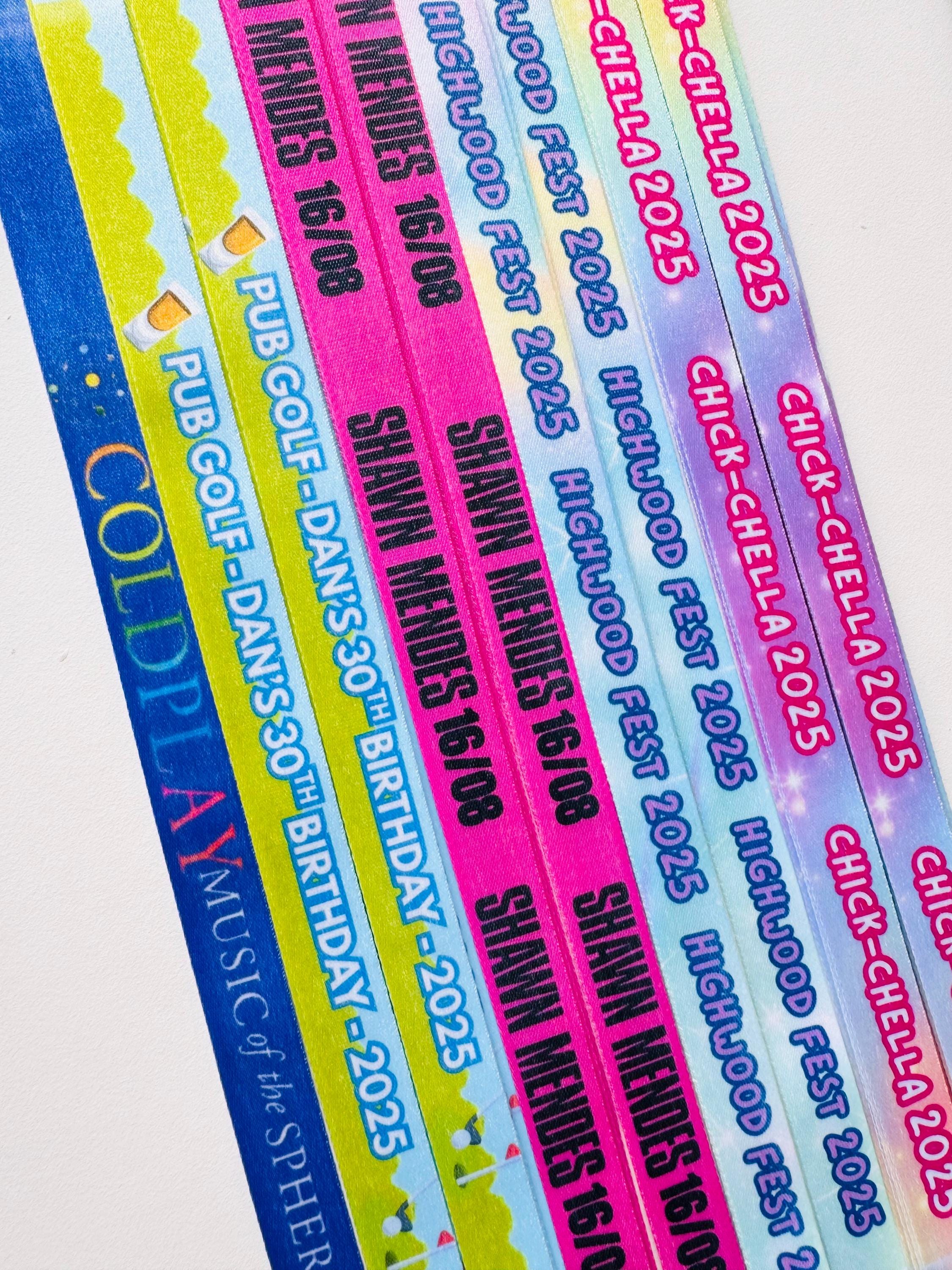 Personalised Fabric Event Wristbands, Wristlets, Hen Do, Stag Do ...