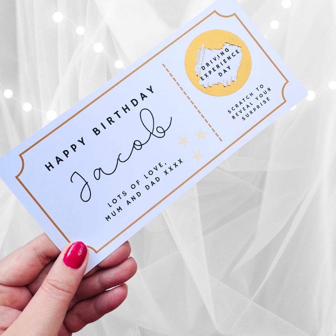 Gift Voucher Scratch Card, Memorabilia, Gift Ticket, Experience, Gift ...