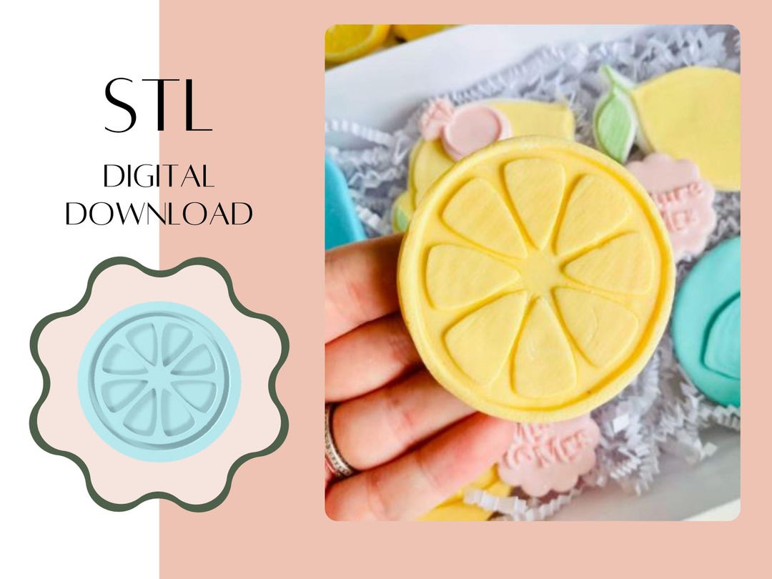 Lemon Slice Cookie Cutter STL, STL File, Cookie Cutter, Cookie Embosser ...