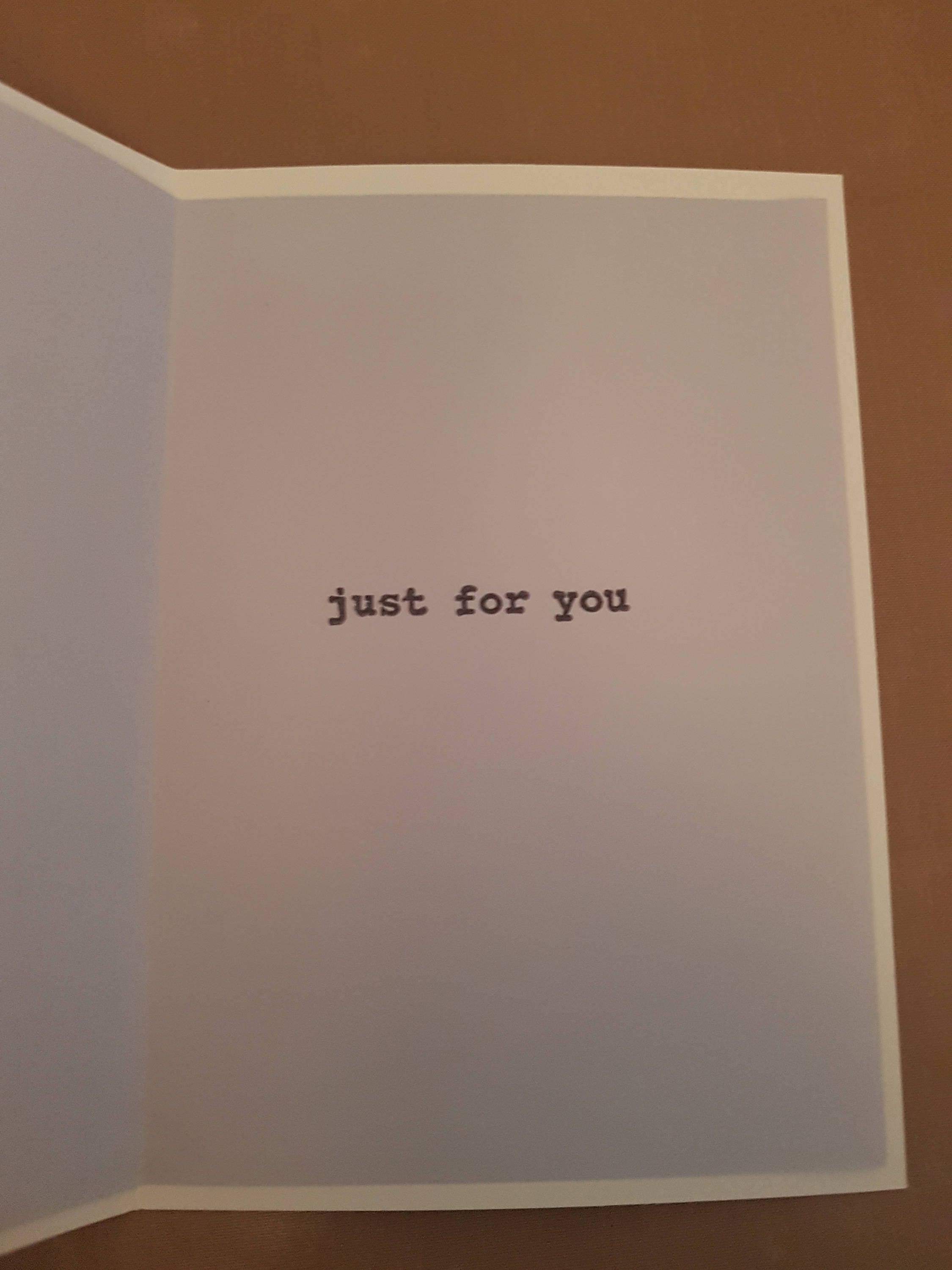 Pack 4 Cards. Thank You Just a Note Just for You and - Etsy