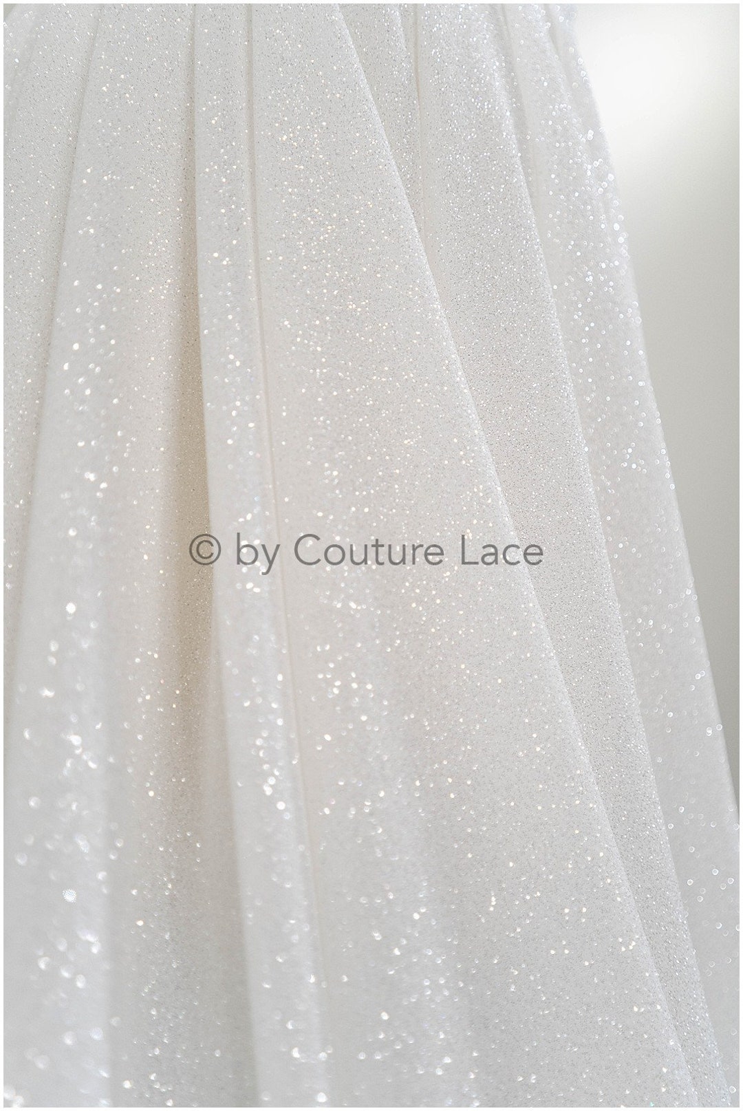 Exquisite Shiny Glitter Stretch Tulle Fabric / Elegant Mesh Tulle Lace ...