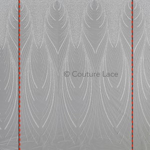 Beautiful Beaded Lace Fabric With Modern Stripes/ Couture Lace Fabric ...