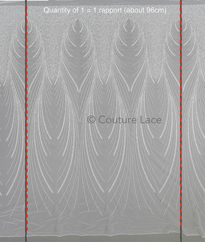 Beautiful Beaded Lace Fabric With Modern Stripes/ Couture Lace Fabric ...