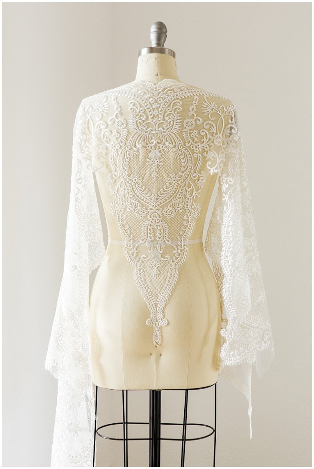 T17-054 // Bridal Lace Trim, Weddingdress Lace Trim, Large Lace Trim ...