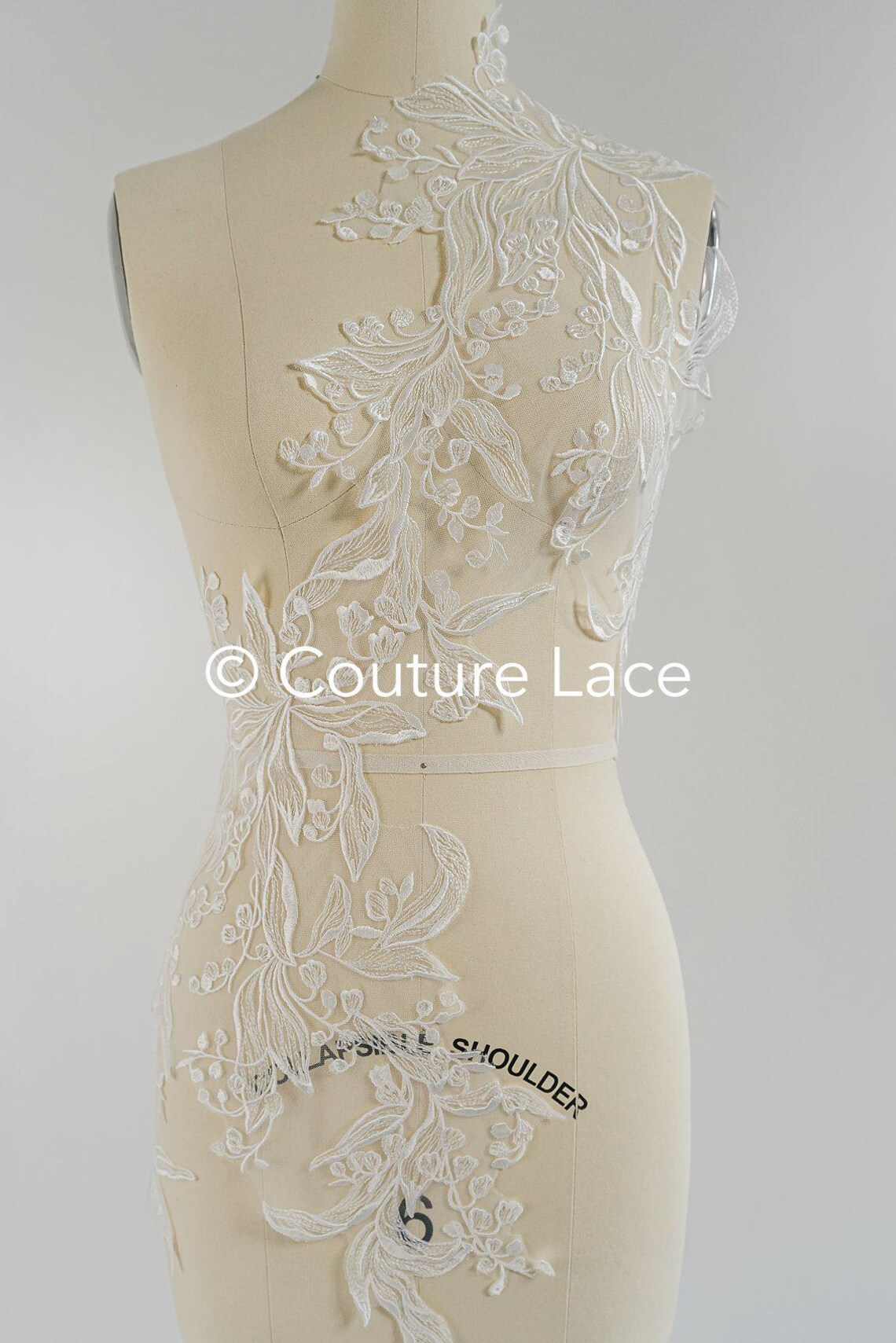 Bridal Lace Trim/ Floral Lace Trim Off-white/ Bridal Trim/ Lace Edging ...
