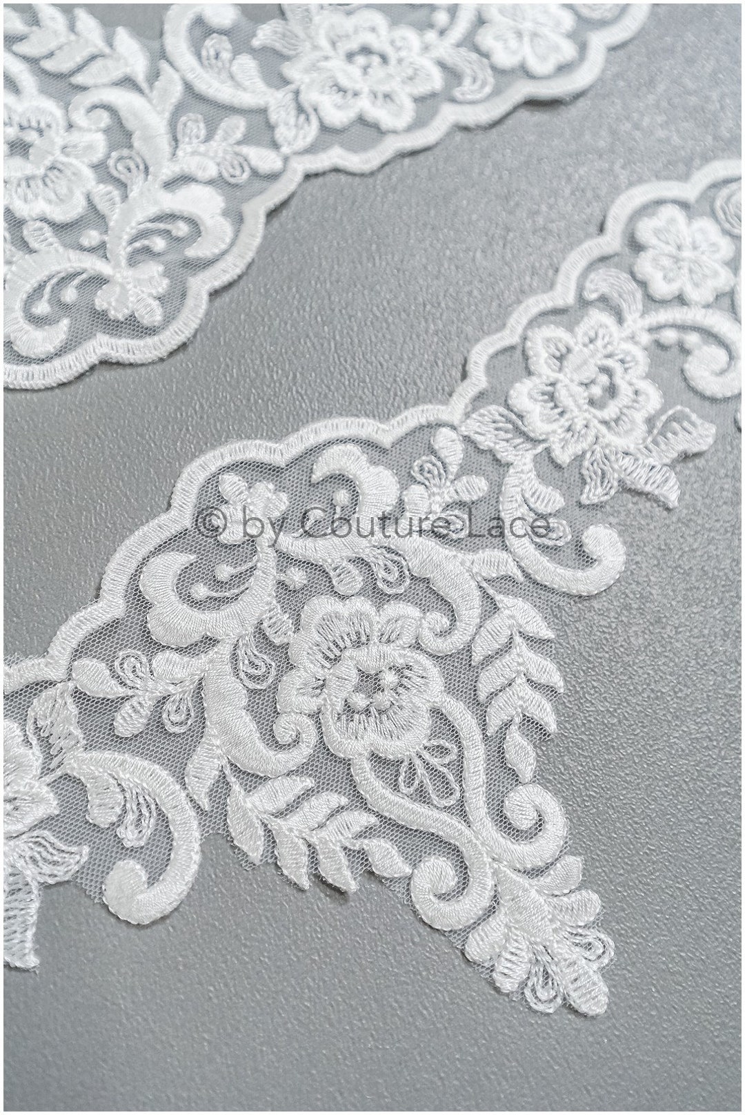 Bridal Lace Edging Off-white/ Lace Trim Off-white/ Bridal Belt Edging ...