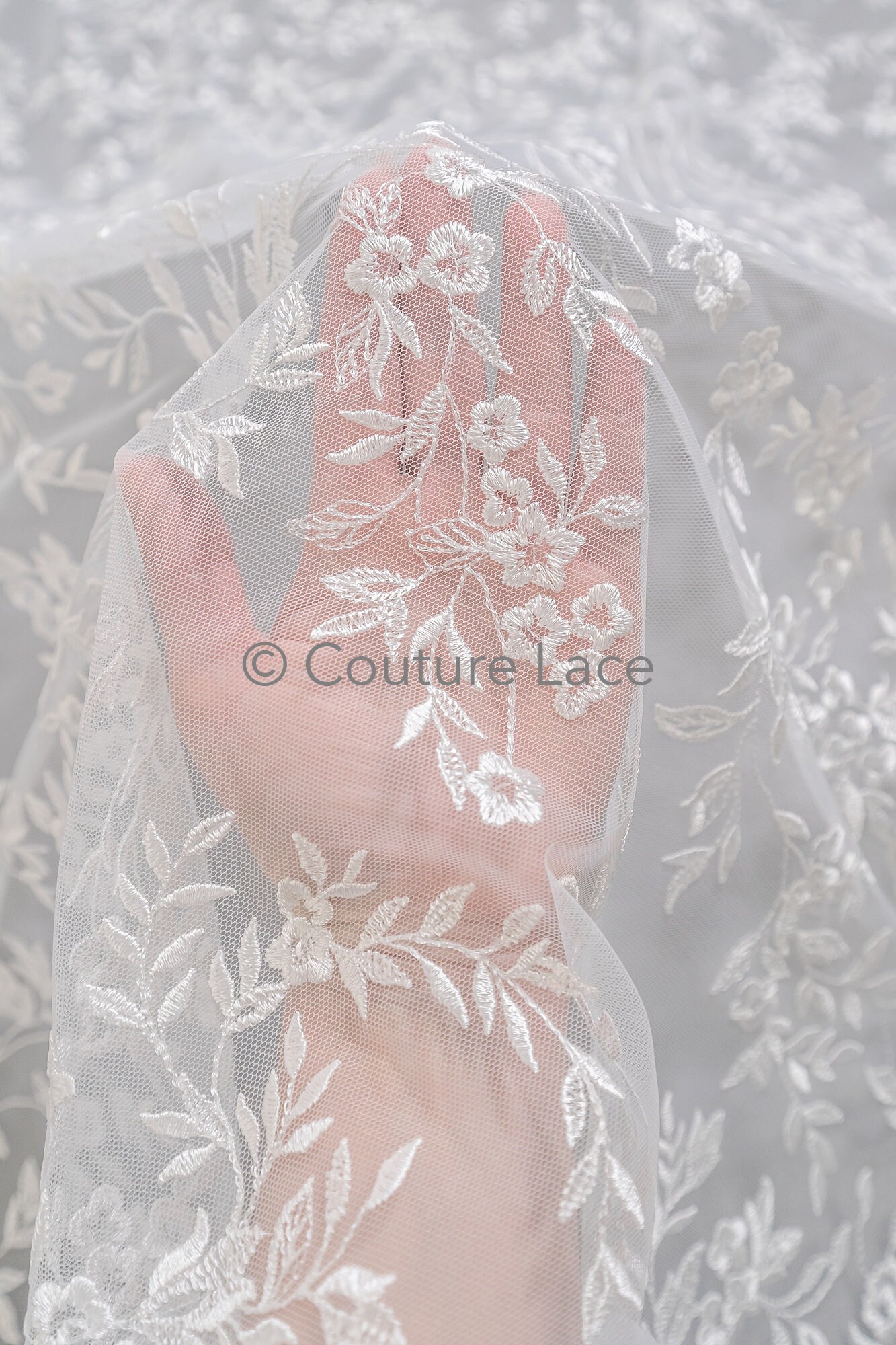 Floral Bridal Lace/ Bridal Lace Material/ Offwhite Bridal Lace/ Floral ...