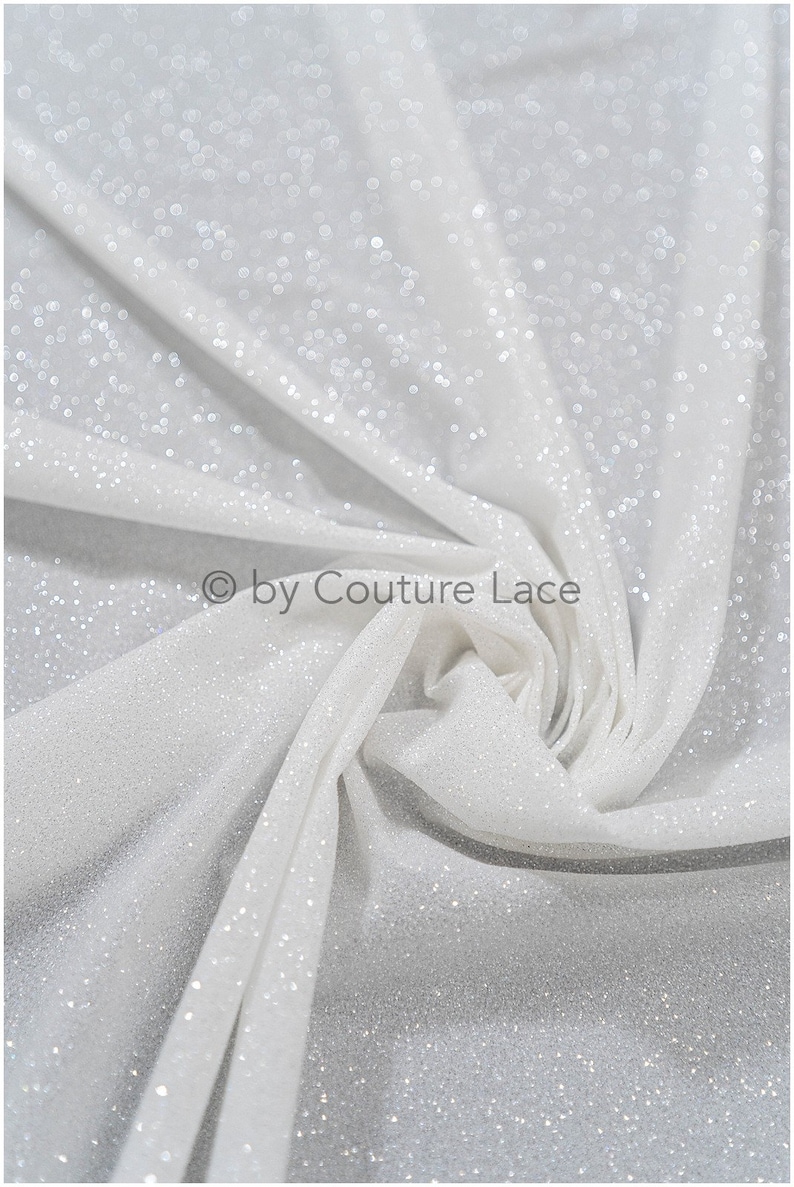 Exquisite Shiny Glitter Stretch Tulle Fabric / Elegant Mesh Tulle Lace ...