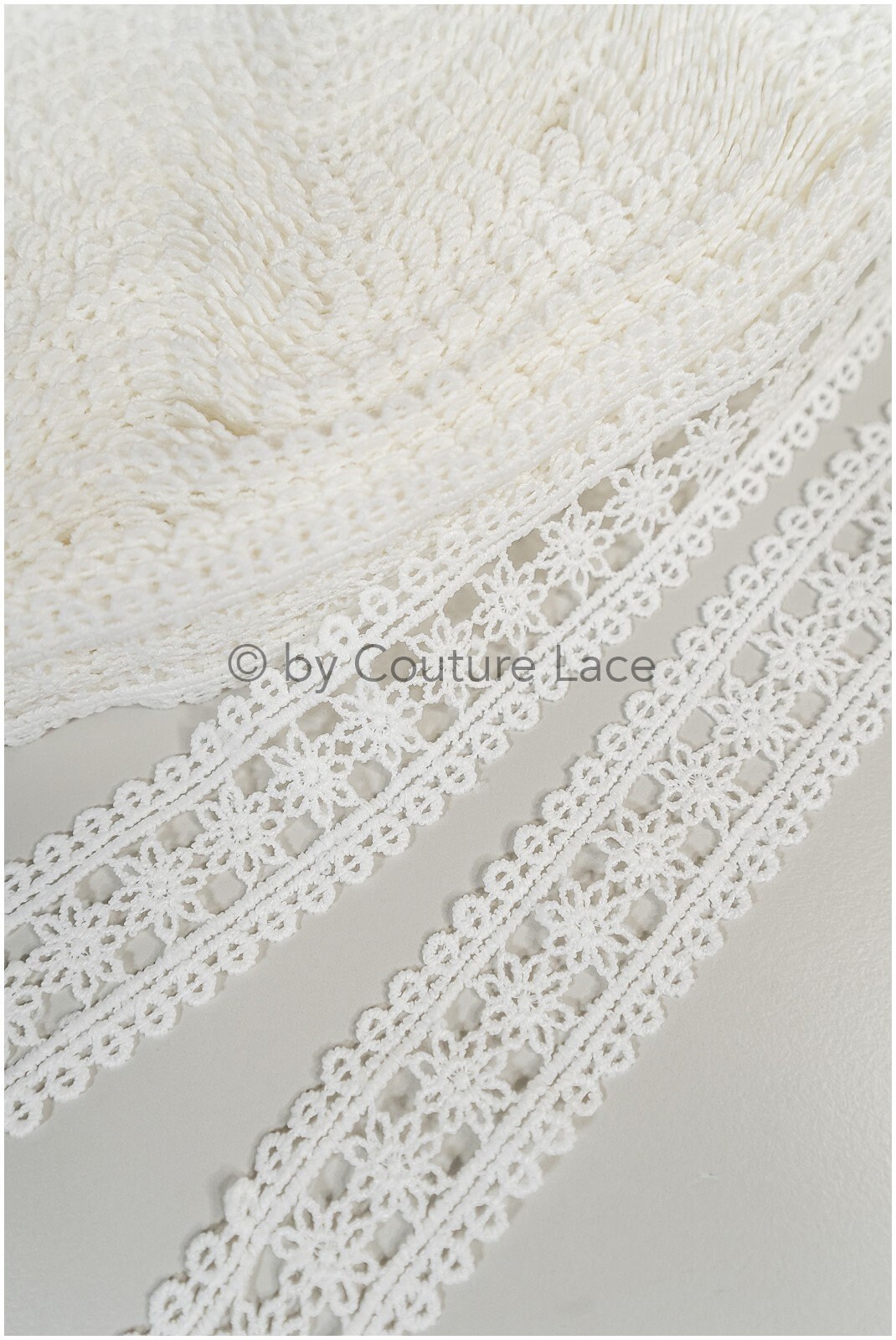 T20-109 // 5 Yds Beautiful Crochet Lace Trim With Floral Pattern ...