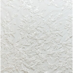 3D Embroidered Flower Lace Fabric, Bridal 3d Lace Fabric, Wedding Dress ...