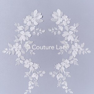 Beaded Flower Lace Motifs for Bridal Dress/ Delicate Bridal Lace ...