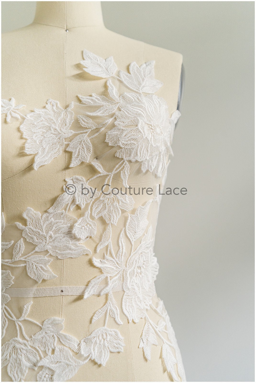 A19-189 // Soft Flower Lace Patch, Cotton Flower Applique, Lace ...