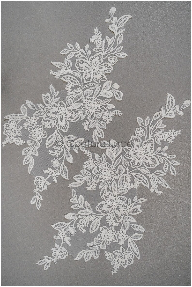 A21-245 // Wildflower Lace Patch, Flower Lace Applique, Lace Flower ...
