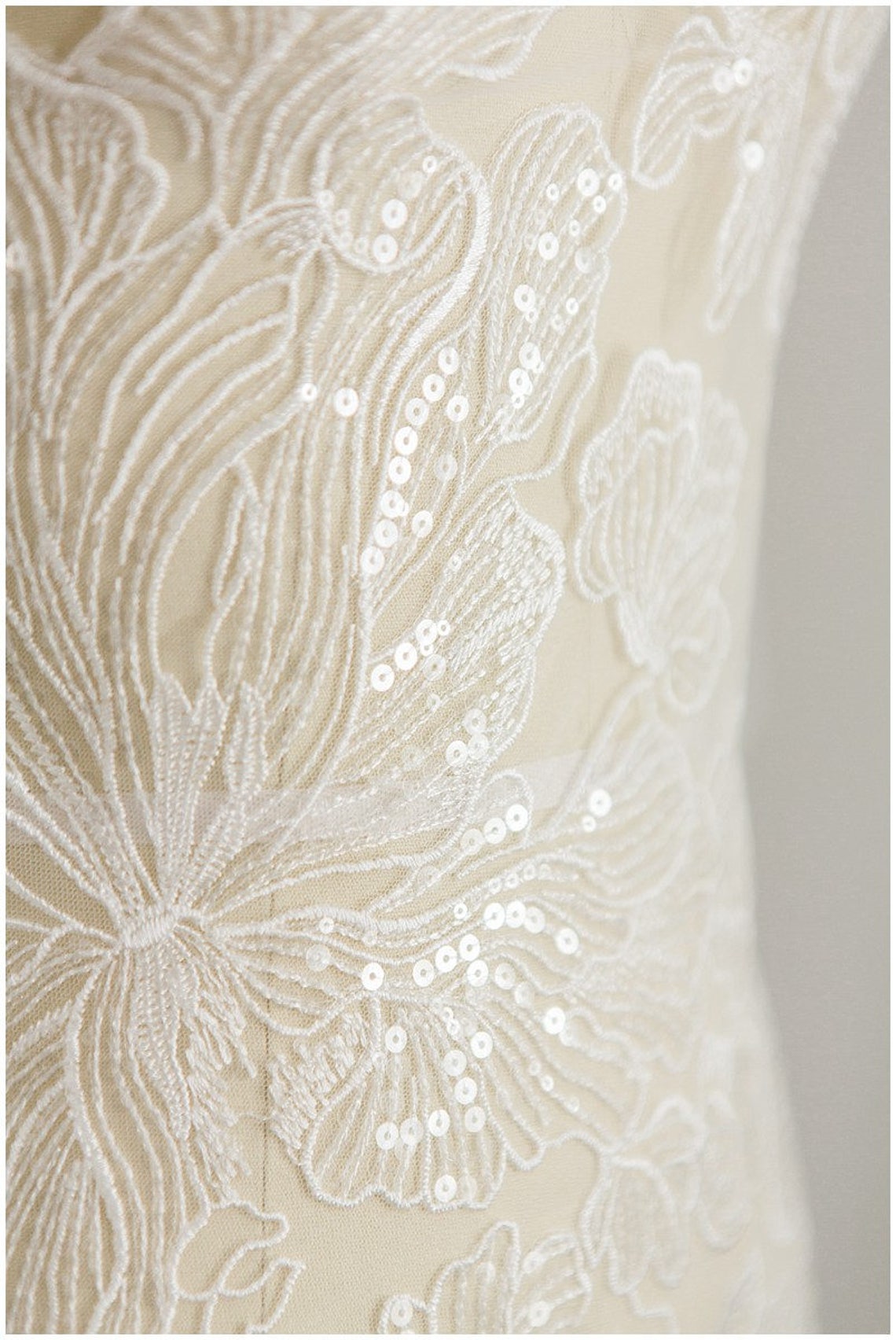 L17-022 // Fine Sequin Lace Very Soft Sequin Tulle Fabric for - Etsy