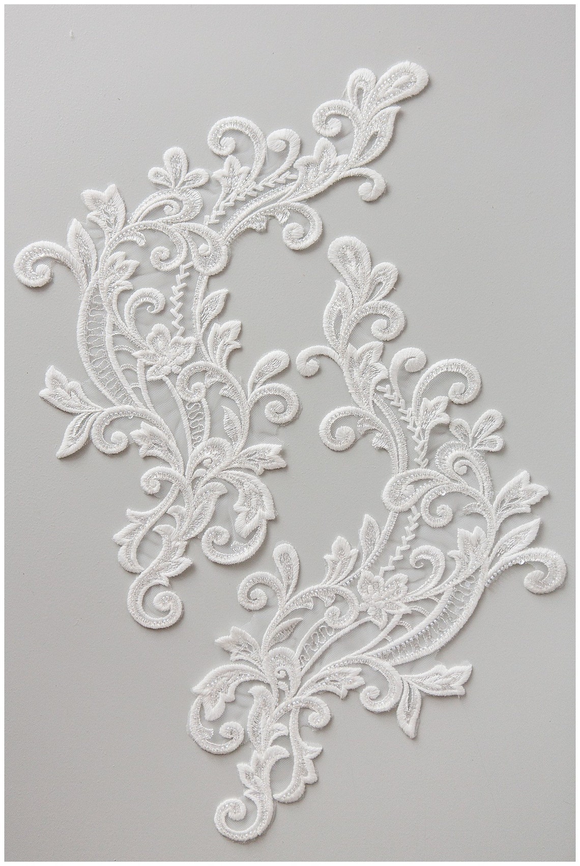 A17-152 // Beaded Wedding Dress Lace Patch Patch for Bridal - Etsy UK