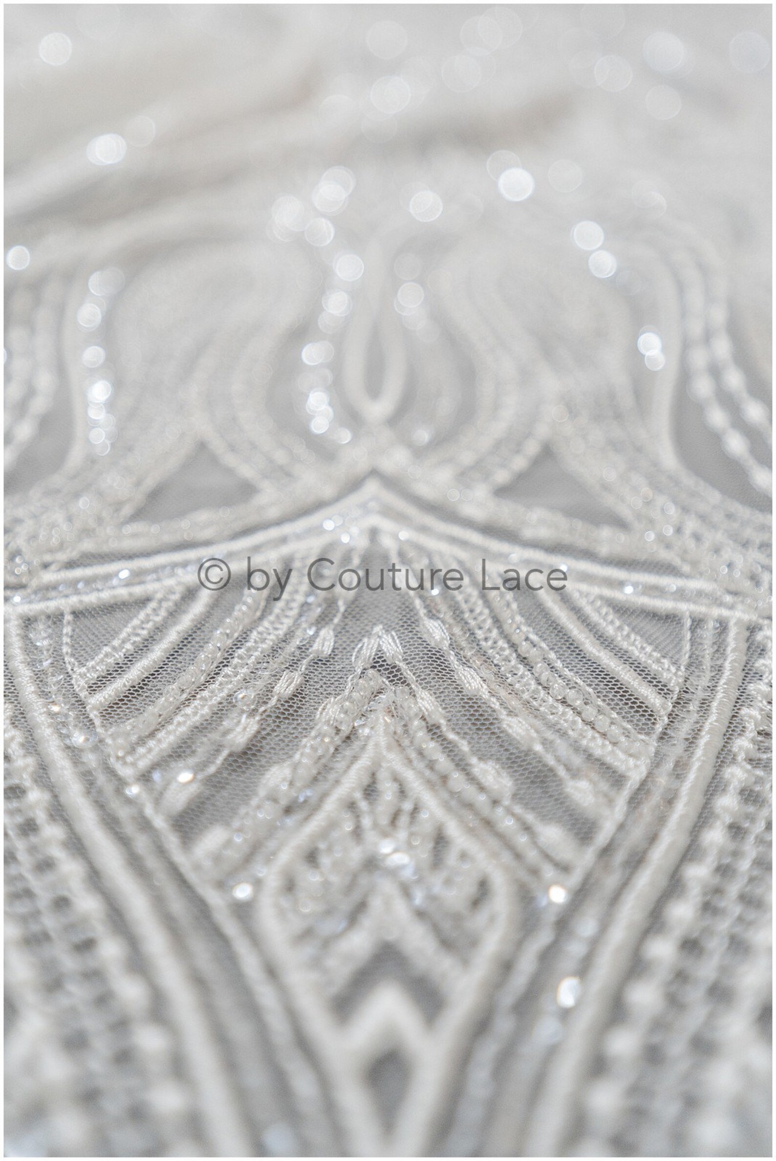 L19-021 // Beaded Bridal Lace Fabric Beaded Wave Lace Fabric - Etsy