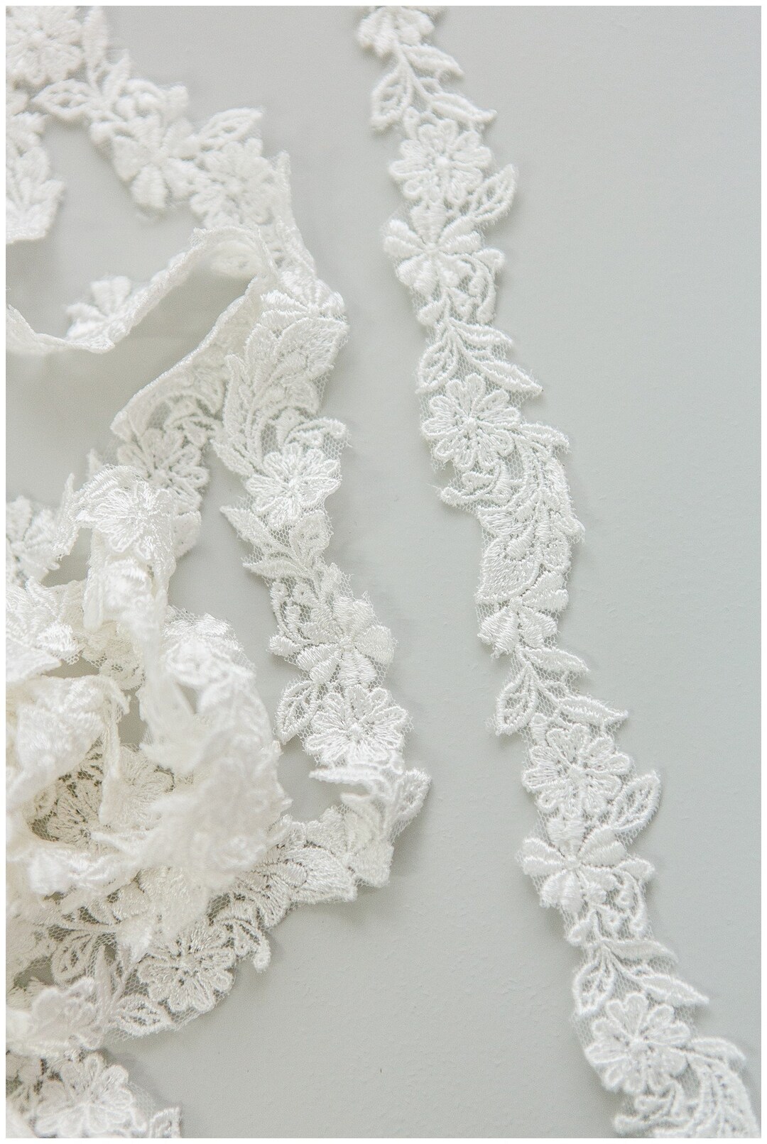 T17-061 //small Lace Trim for Wedding Dress, Embroidered Lace Trim for ...