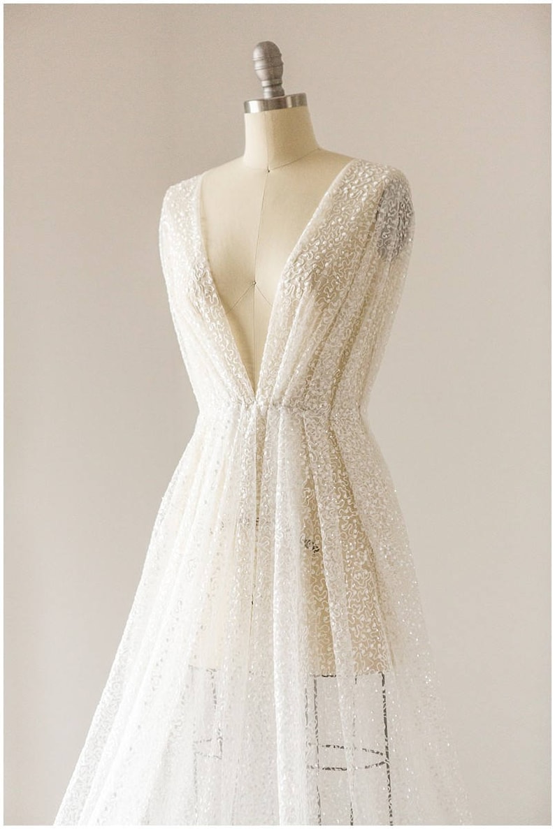 L17-096 //modern Dots Lace Fabric Sequin Mesh Fabric Wedding - Etsy