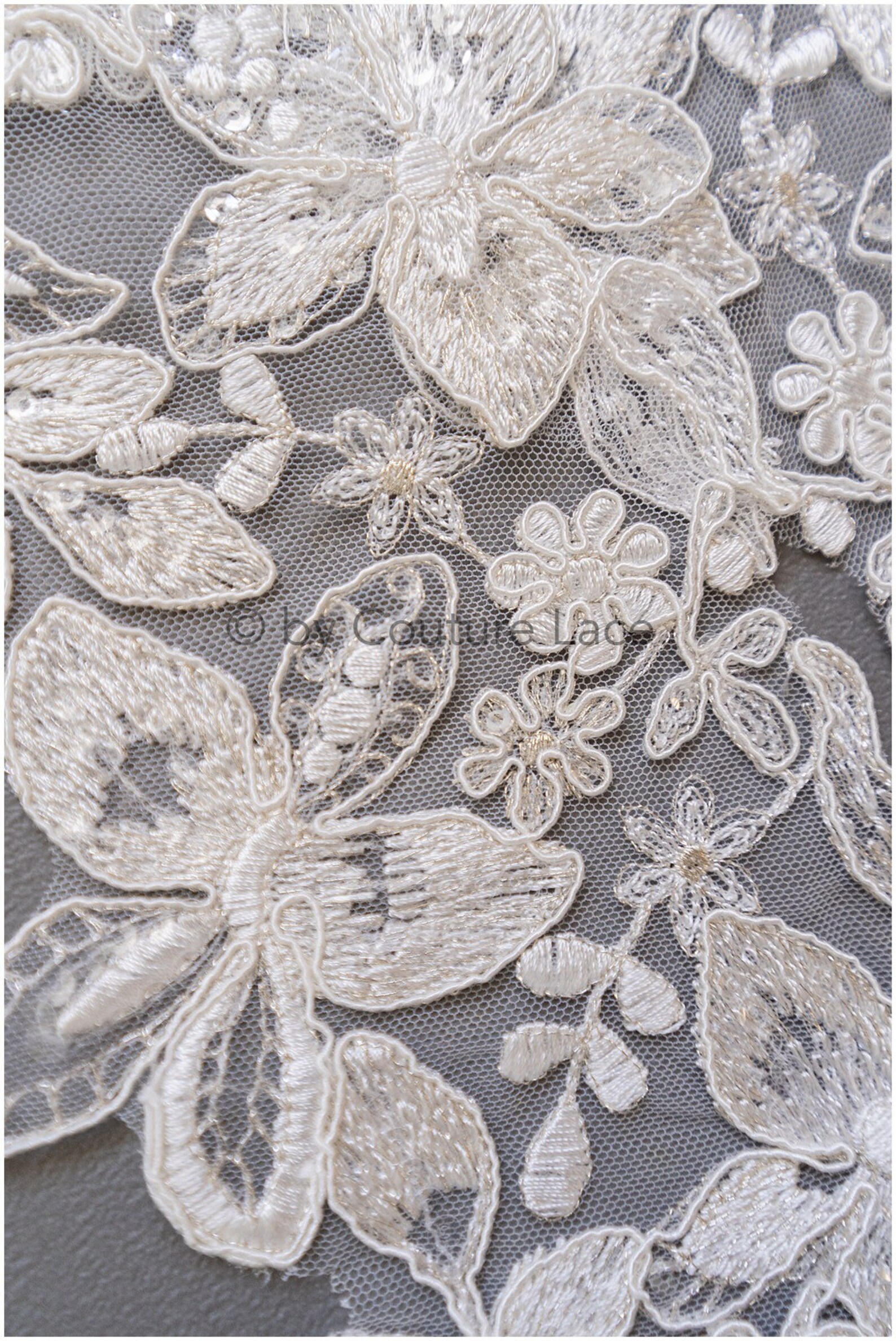 A19-107 // Lace Flower Applique, Bridal Flower Lace Patch Off-white - Etsy