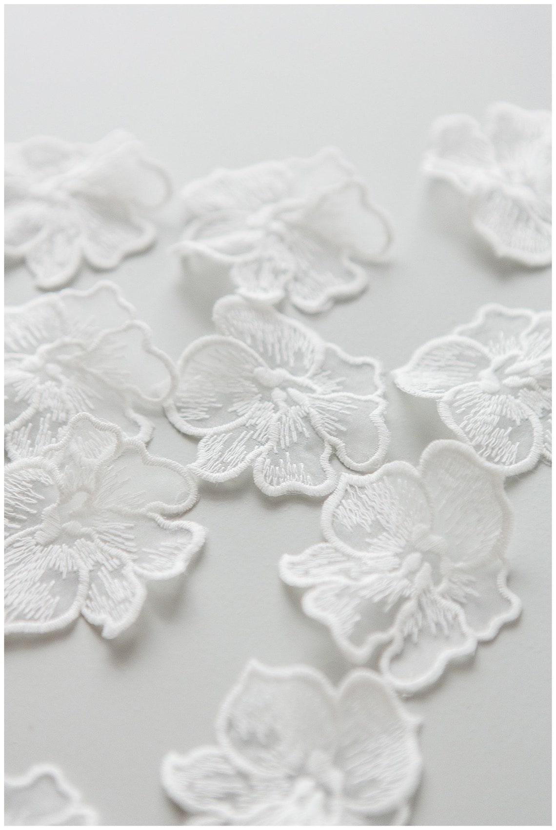 A17-160 // 10pc. Lace Flower Patch Sew on 3D Flower 3D - Etsy