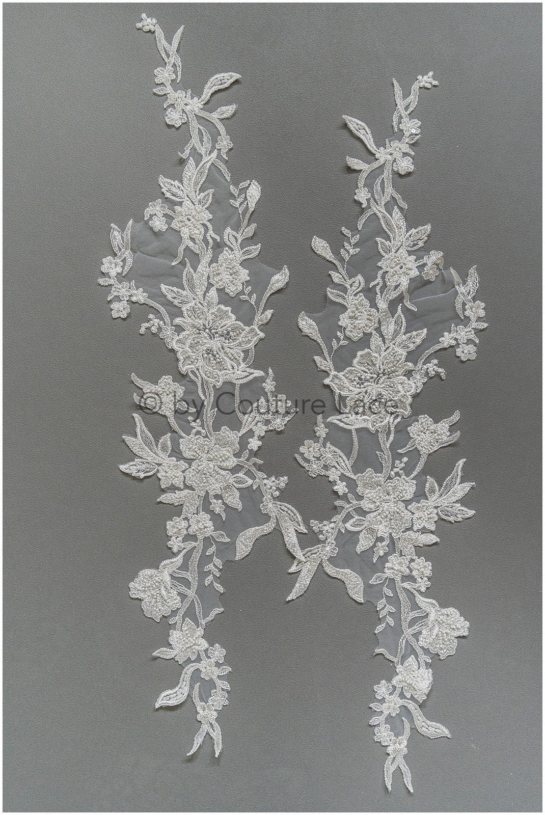 A19-187 // Beaded Flower Lace Patch, Flower Applique, Lace Flower Patch ...