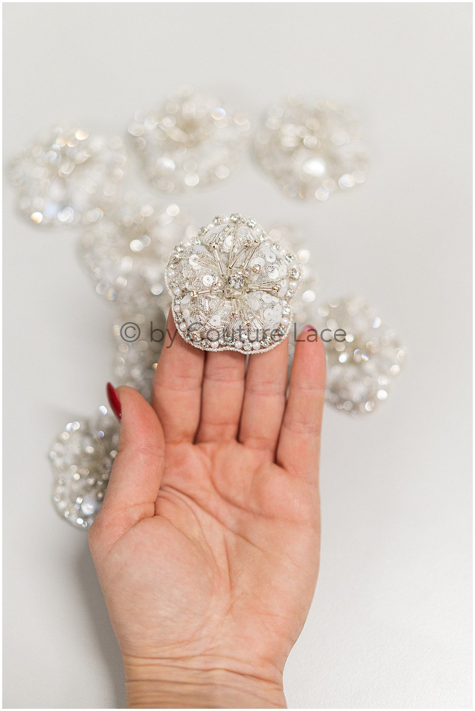 1pc heavy beaded 3D crystal flower 3d beaded dress panels | Etsy