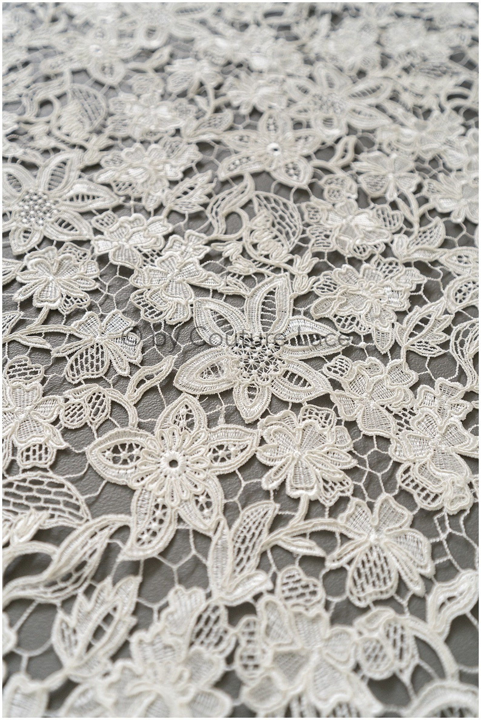 L19-295 // Crochet Lace Fabric Floral Guipure Lace Fabric - Etsy