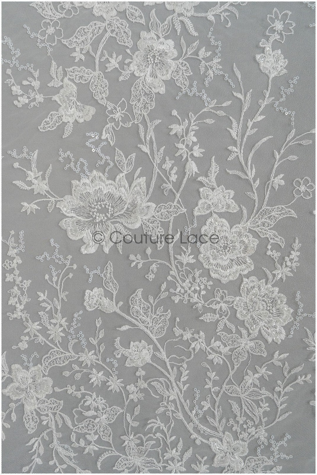 L21-083B // Romantic Floral Lace Fabric With Soft Rayon Embroidery ...