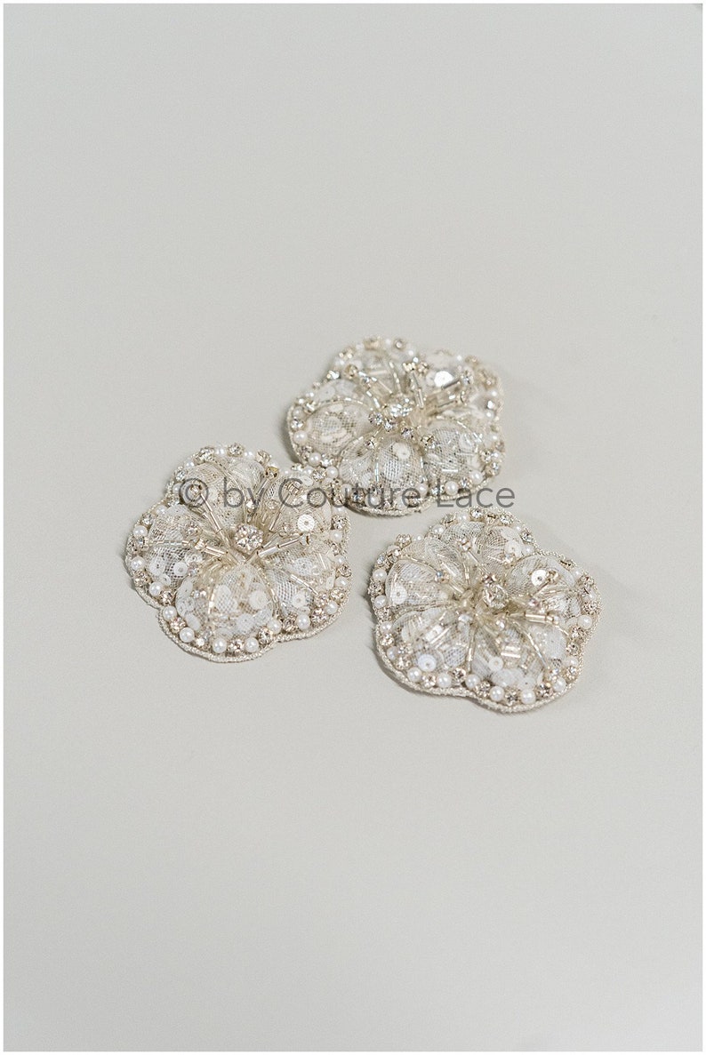 1pc Heavy Beaded 3D Crystal Flower 3d Beaded Dress Panels - Etsy