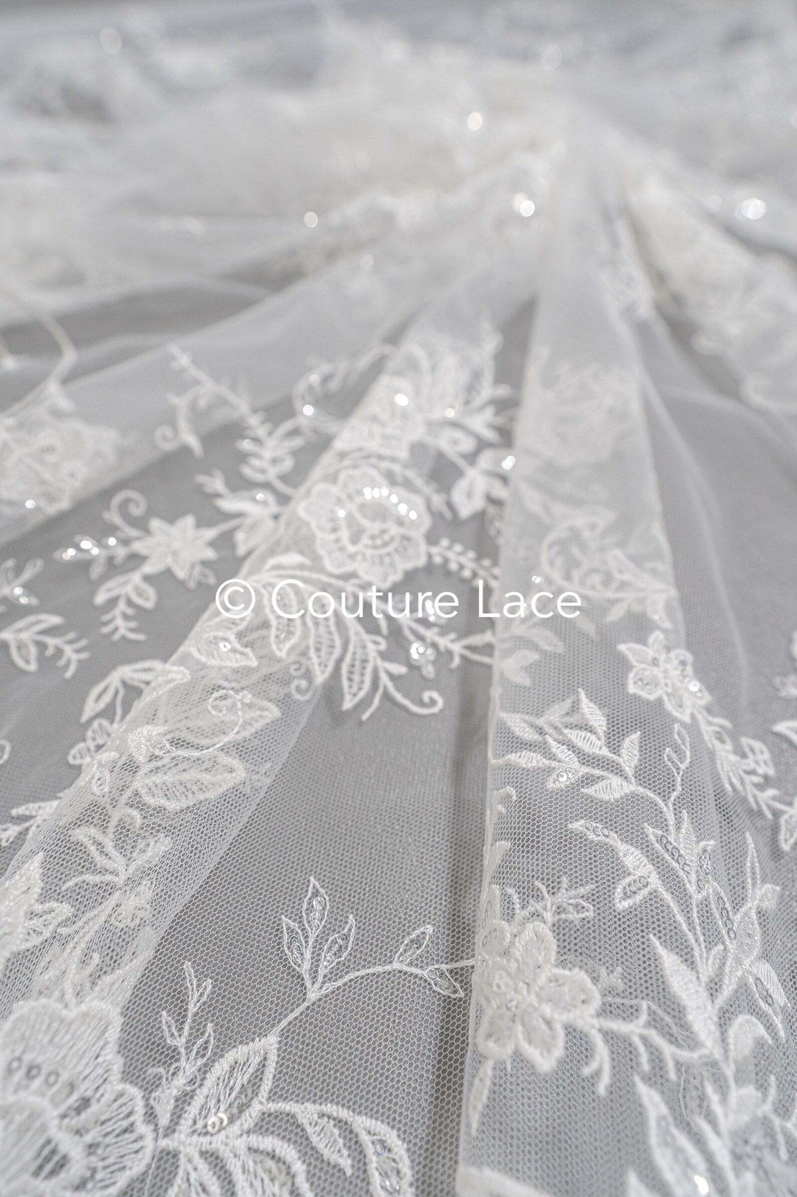 Floral Bridal Lace/ Bridal Lace Material/ Offwhite Bridal Lace/ Floral ...