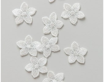 A17-164 // 10pc. Lace Flower Patch, Sew on 3D Flower, 3D Flower Lace ...
