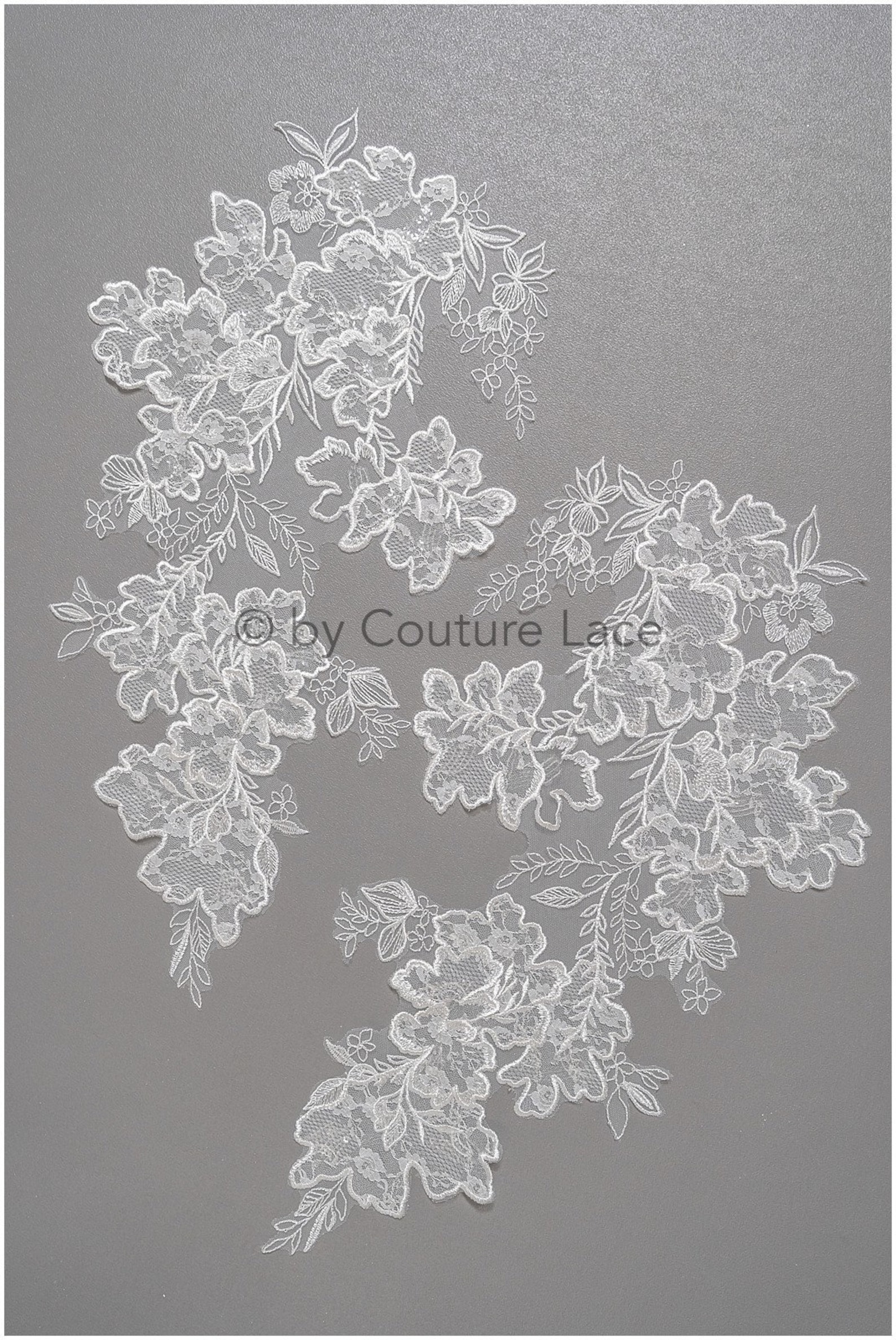 Romantic Flower Applique/ Flower Lace Patch/ Wedding Dress Lace ...