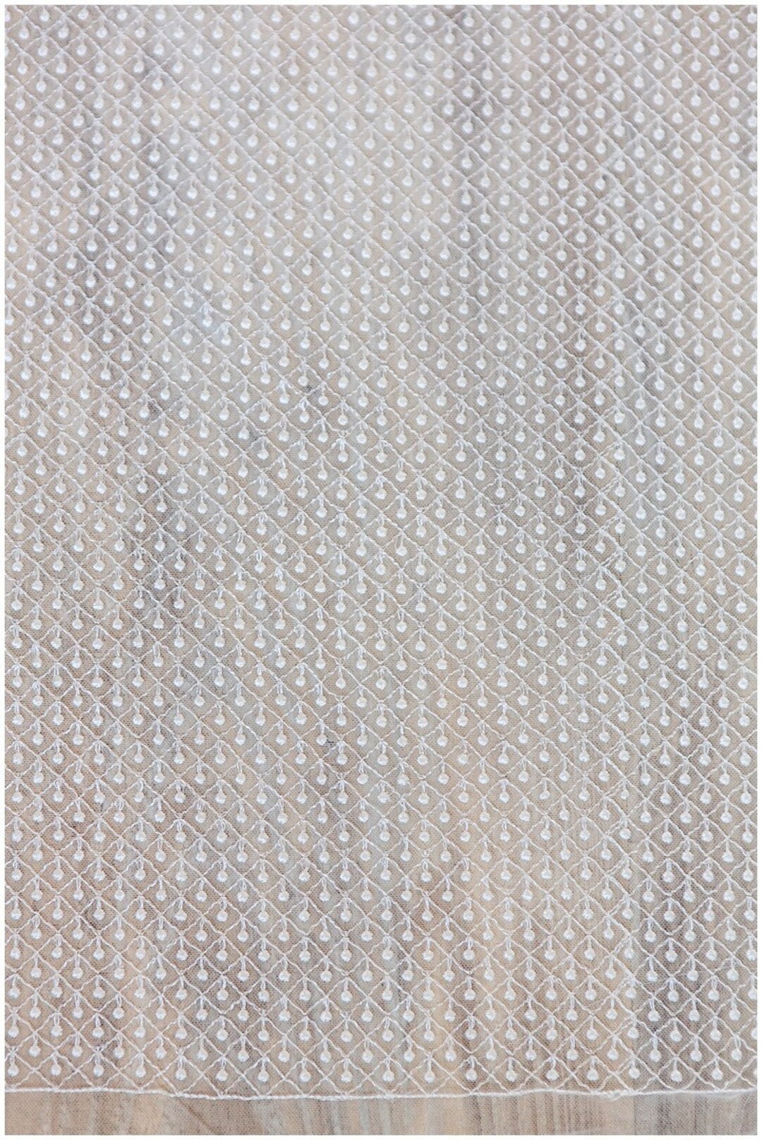 L17-064 // SOFT NET Lace With Dots- to Combine for Bridal Dresses, Net ...