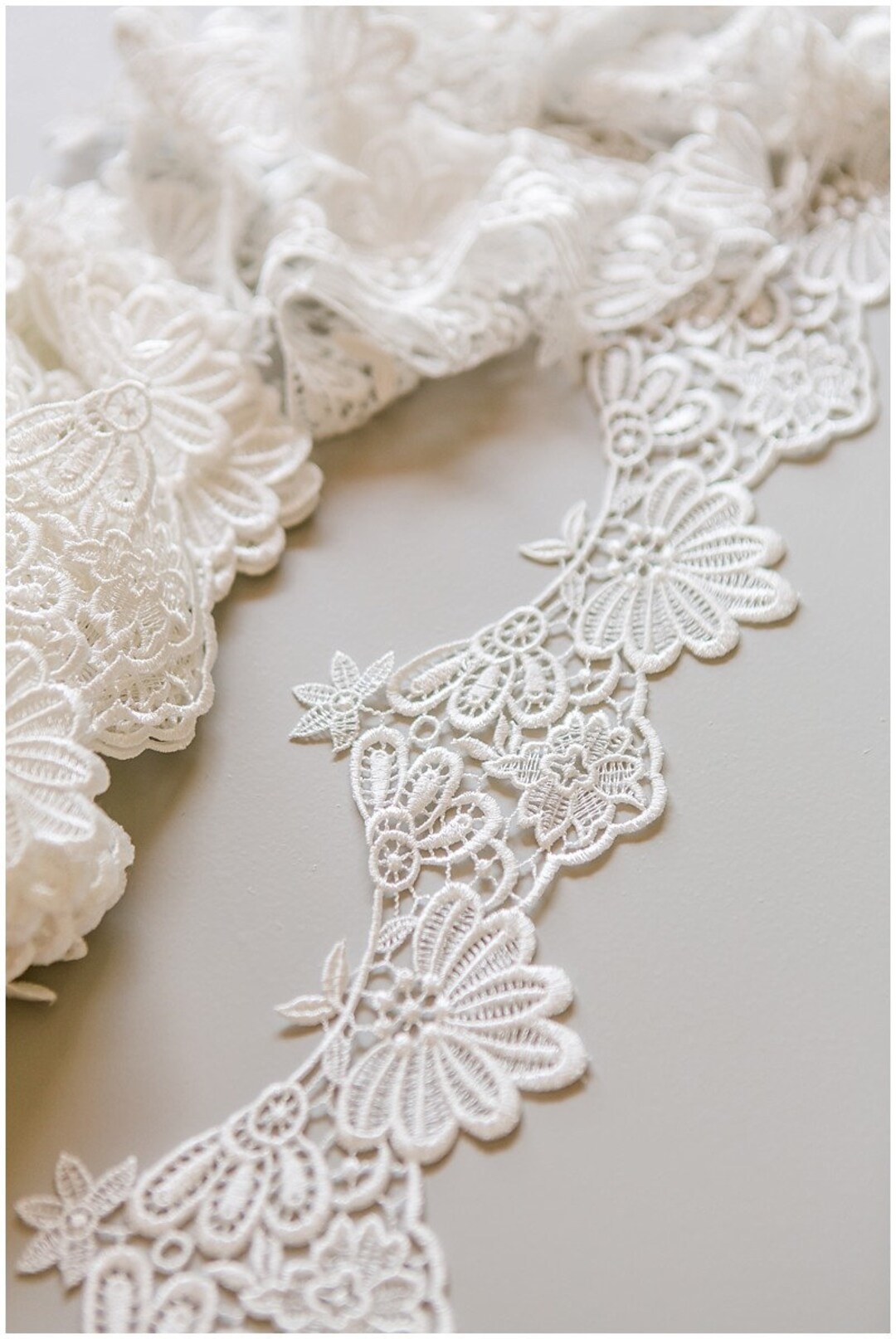 T17-034 // Beautiful Guipure Lace Trim, Crochet Lace Trim, Bridal Lace ...