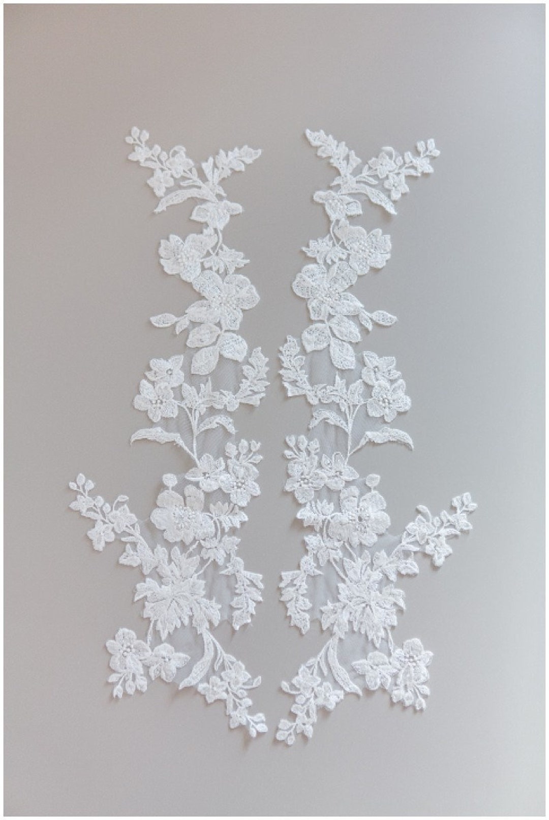 A17-131 // Lace Flower Patch, Flower Appliqué, Romantic Flower Lace ...