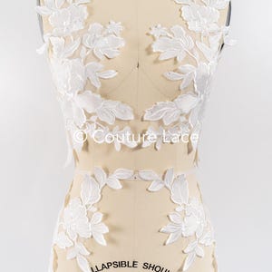 Elegant Bridal Lace Appliqué/ Unique Wedding Dress Embellishments for ...
