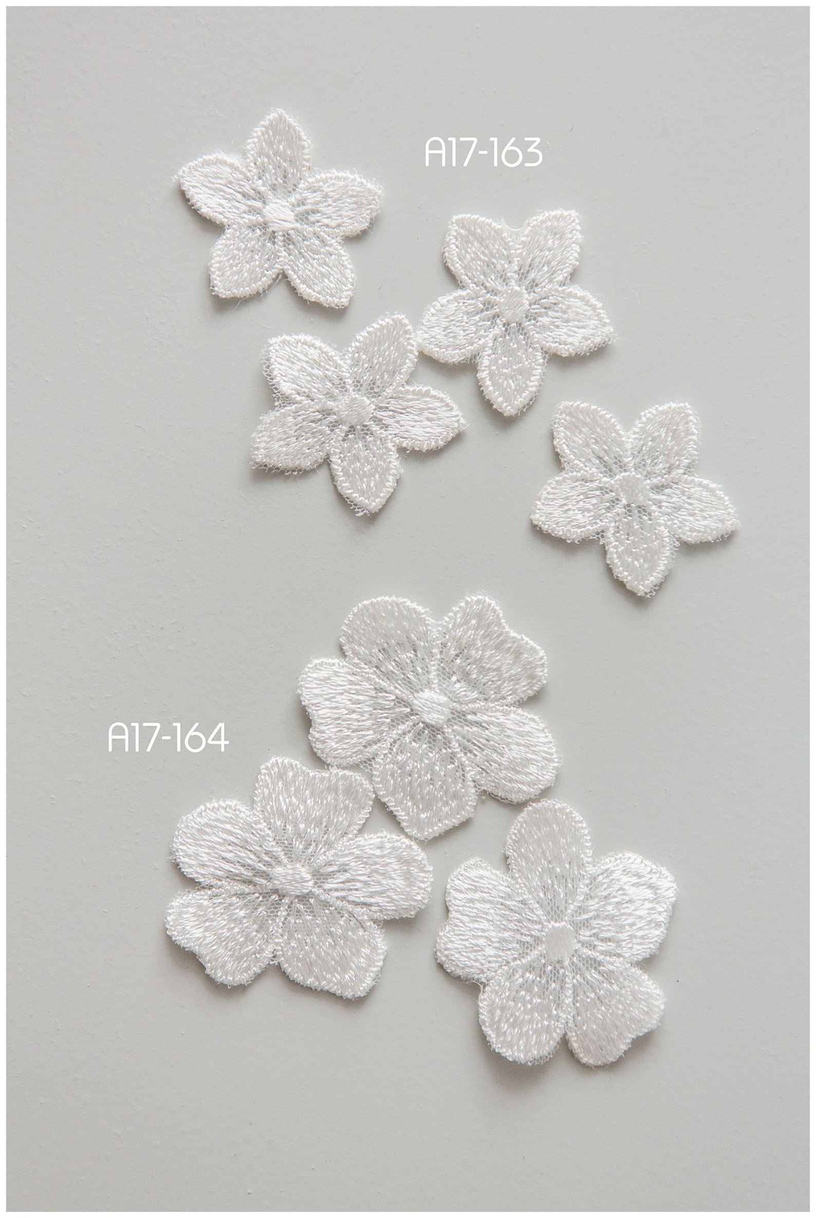 A17-164 // 10pc. Lace Flower Patch, Sew on 3D Flower, 3D Flower Lace ...