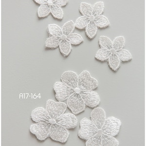 A17-164 // 10pc. Lace Flower Patch, Sew on 3D Flower, 3D Flower Lace ...