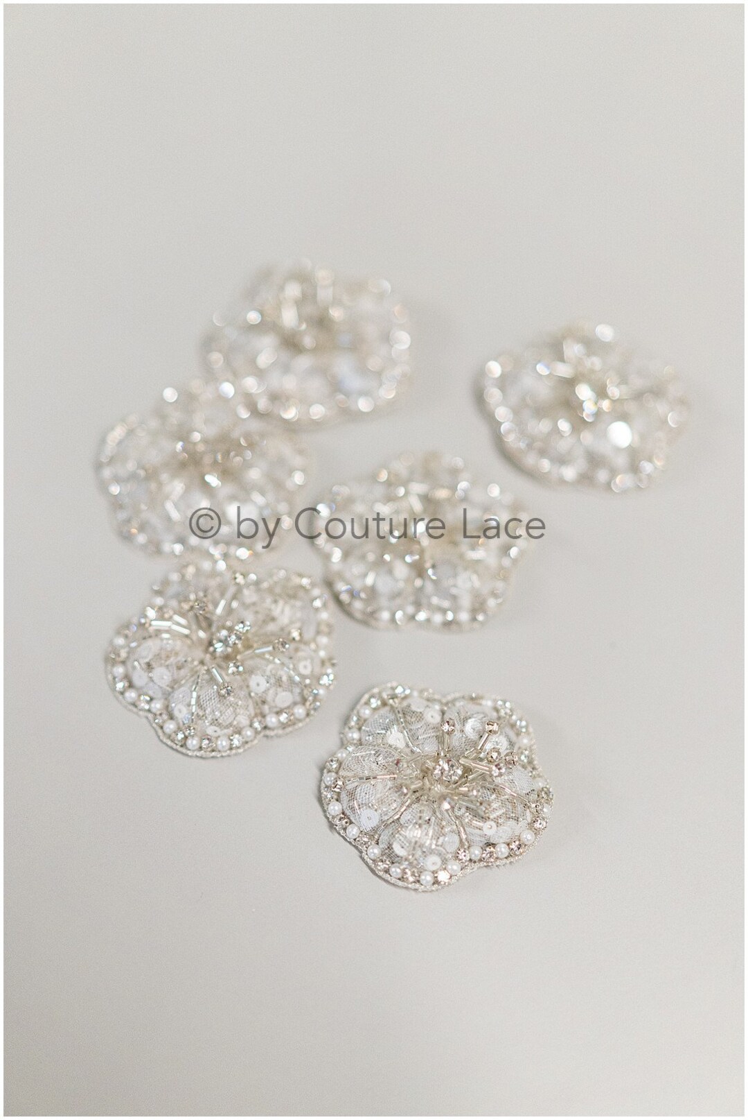 1pc Heavy Beaded 3D Crystal Flower, 3d Beaded Dress Panels, Bridal ...