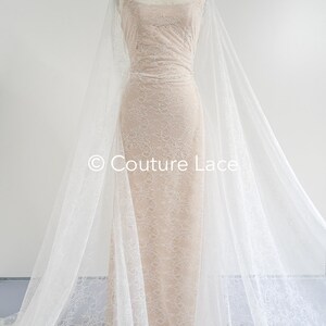 French Floral Lace/ Bridal Raschel Lace/ French Veil Lace/ Bridal ...